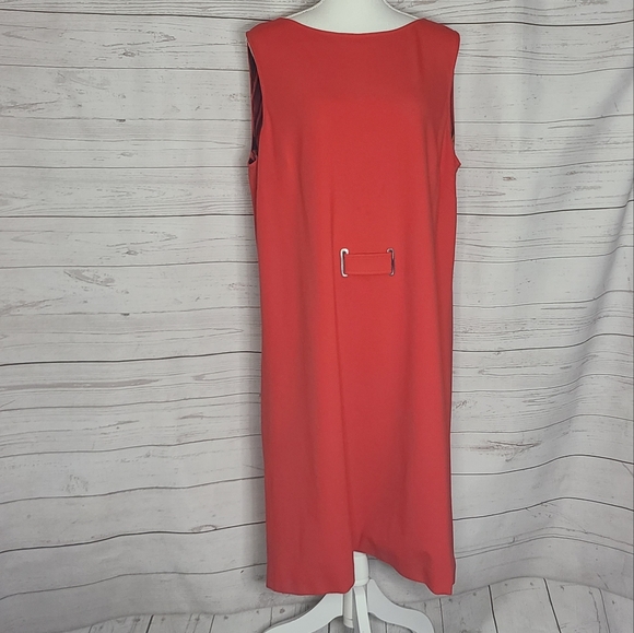 St. John | Dresses | St John Soca Scarlet Shift Sleeveless Dress | Poshmark